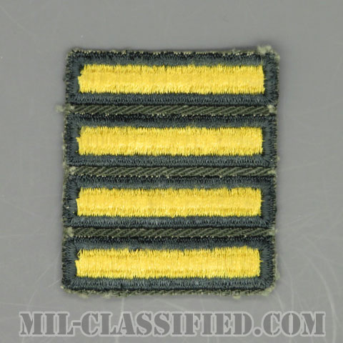 海外勤務(派遣)章 4連(勤続2年)（Overseas Service Bar）[カラー（グリーン）/カットエッジ/男性用/パッチ/中古1点物 ...