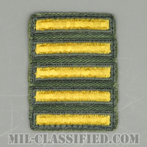 海外勤務(派遣)章 5連(勤続2年6ヶ月)（Overseas Service Bar）[カラー（グリーン）/カットエッジ/男性用/パッチ/中古 ...