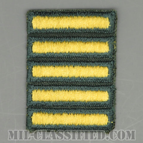 海外勤務(派遣)章 5連(勤続2年6ヶ月)（Overseas Service Bar）[カラー（グリーン）/カットエッジ/男性用/パッチ/中古 ...